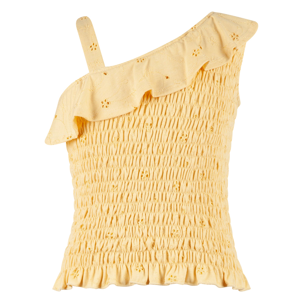 One Shoulder Smocked Top – Just Kidding Children’s Boutique BVI
